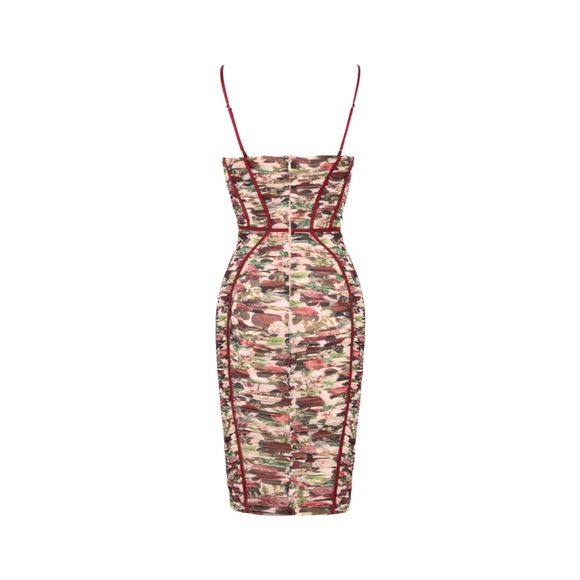 House of CB | Dresses | House Of Cb Sable Vintage Floral Ruched Corset ...